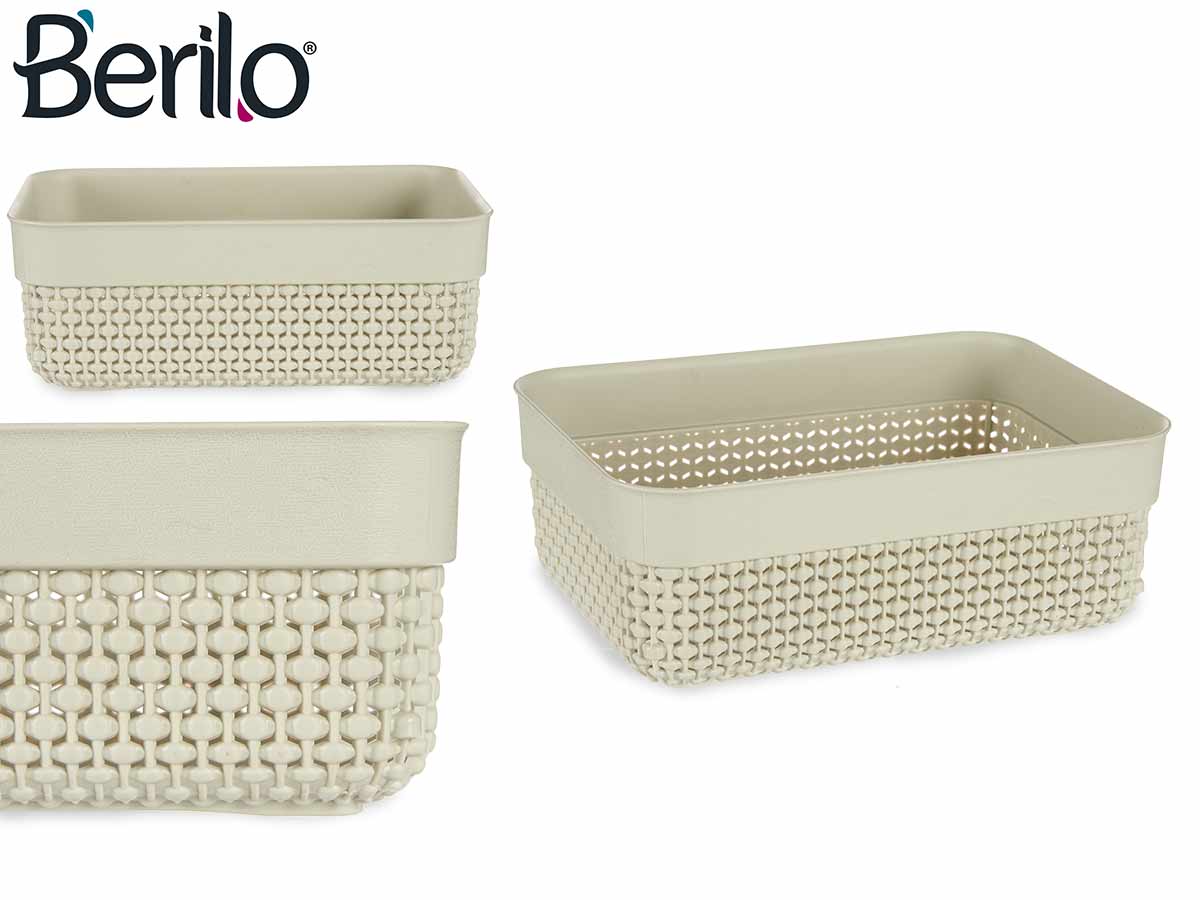 Bandeja plastico multiuso rectangular beige - Productos - Tendencia Única