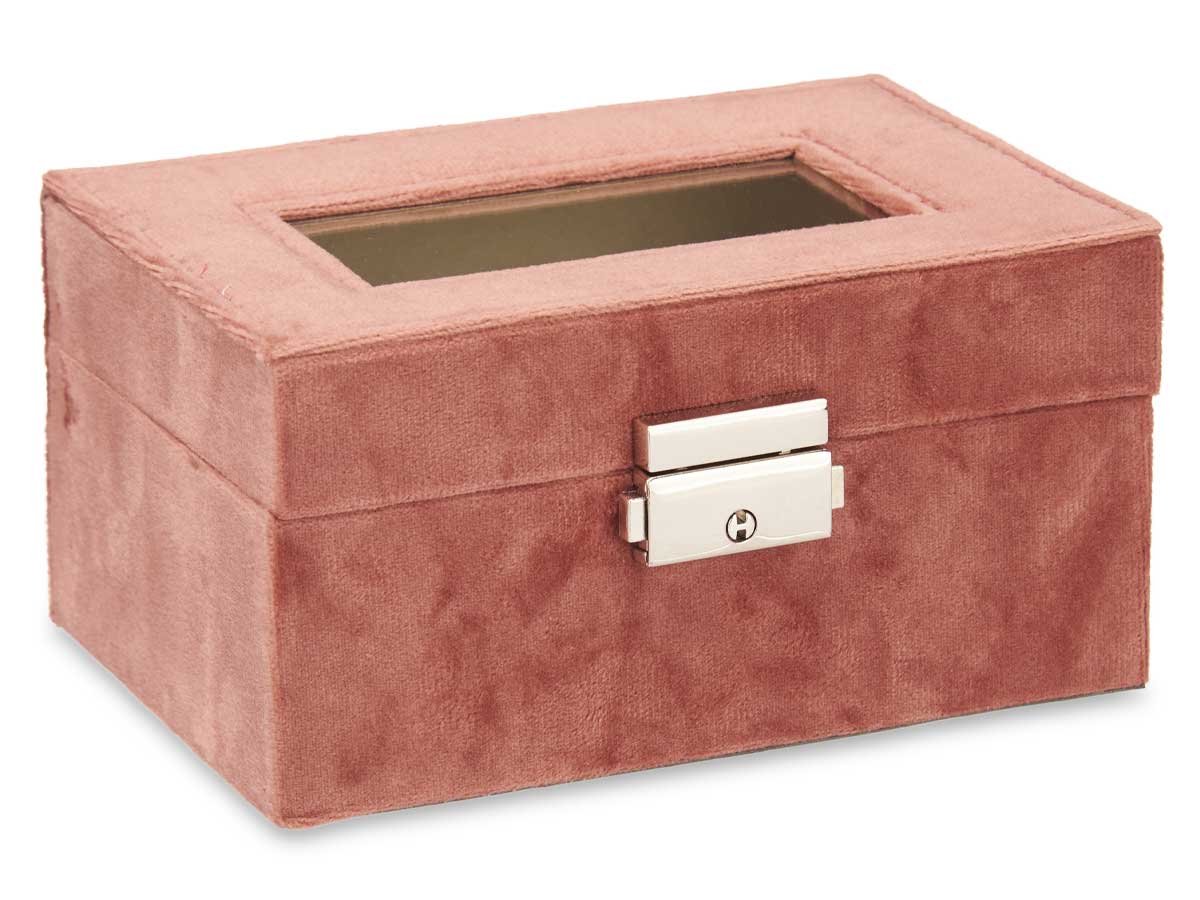 Caja relojero 3 huecos con llave rosa - Productos - Tendencia Única