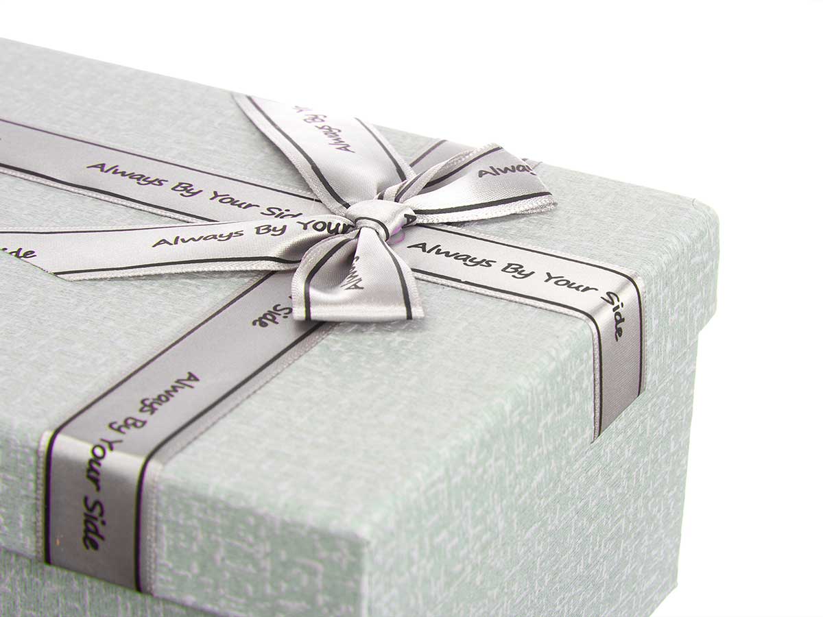 Set 3 cajas carton rectangular gris oscuro lazo - Productos - Tendencia ...